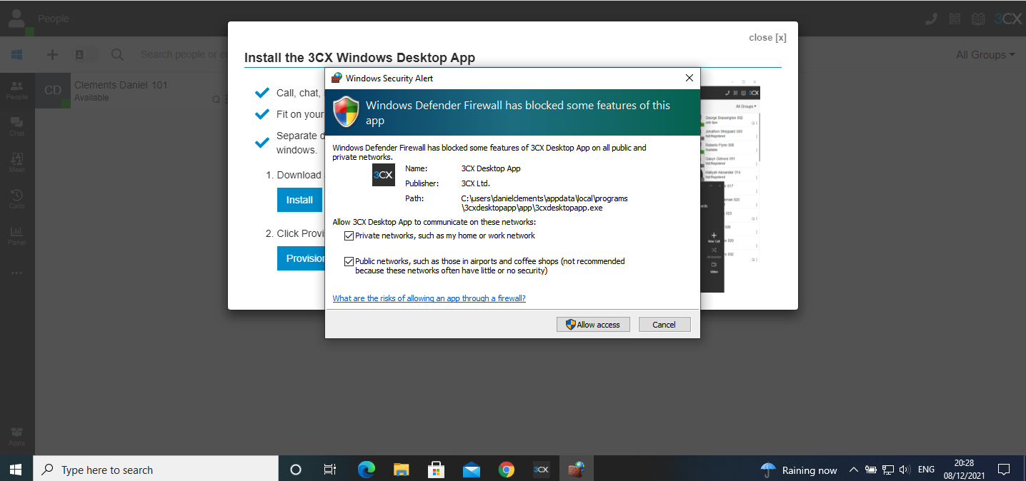 Download and Install the 3CX Windows Desktop App Download and Install the 3CX Windows Desktop App